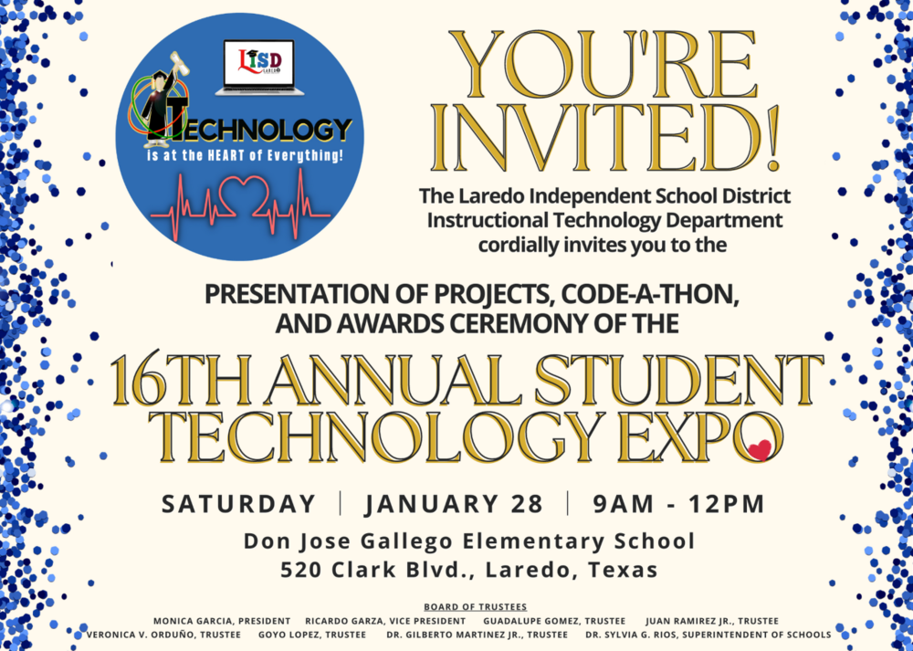 16th Annual Student Technology Expo Saturday, January 28, 2023, 9am ...
