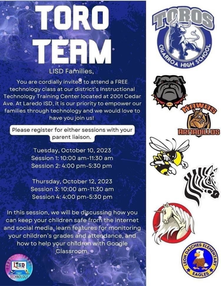 🐂Toro Team Parent Technology Class | Henry B. Zachry Elementary School